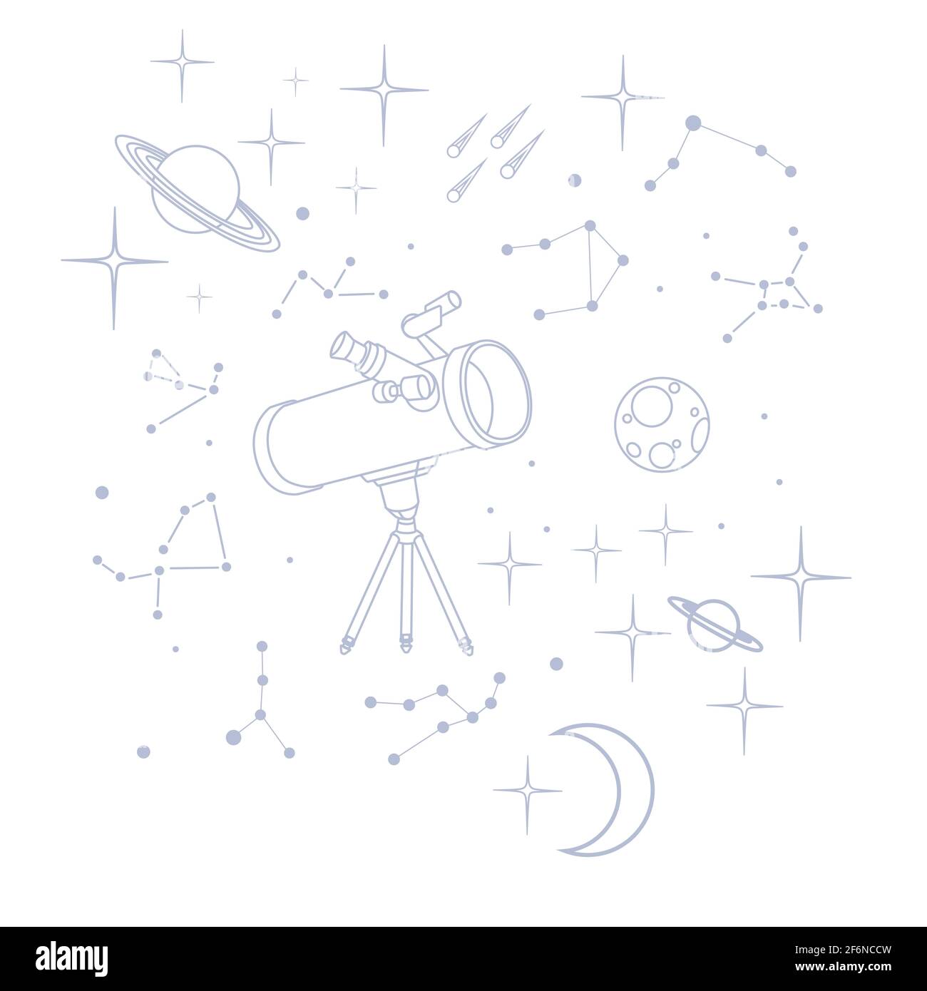 Outline style Astronomy science courses online education concept or ...