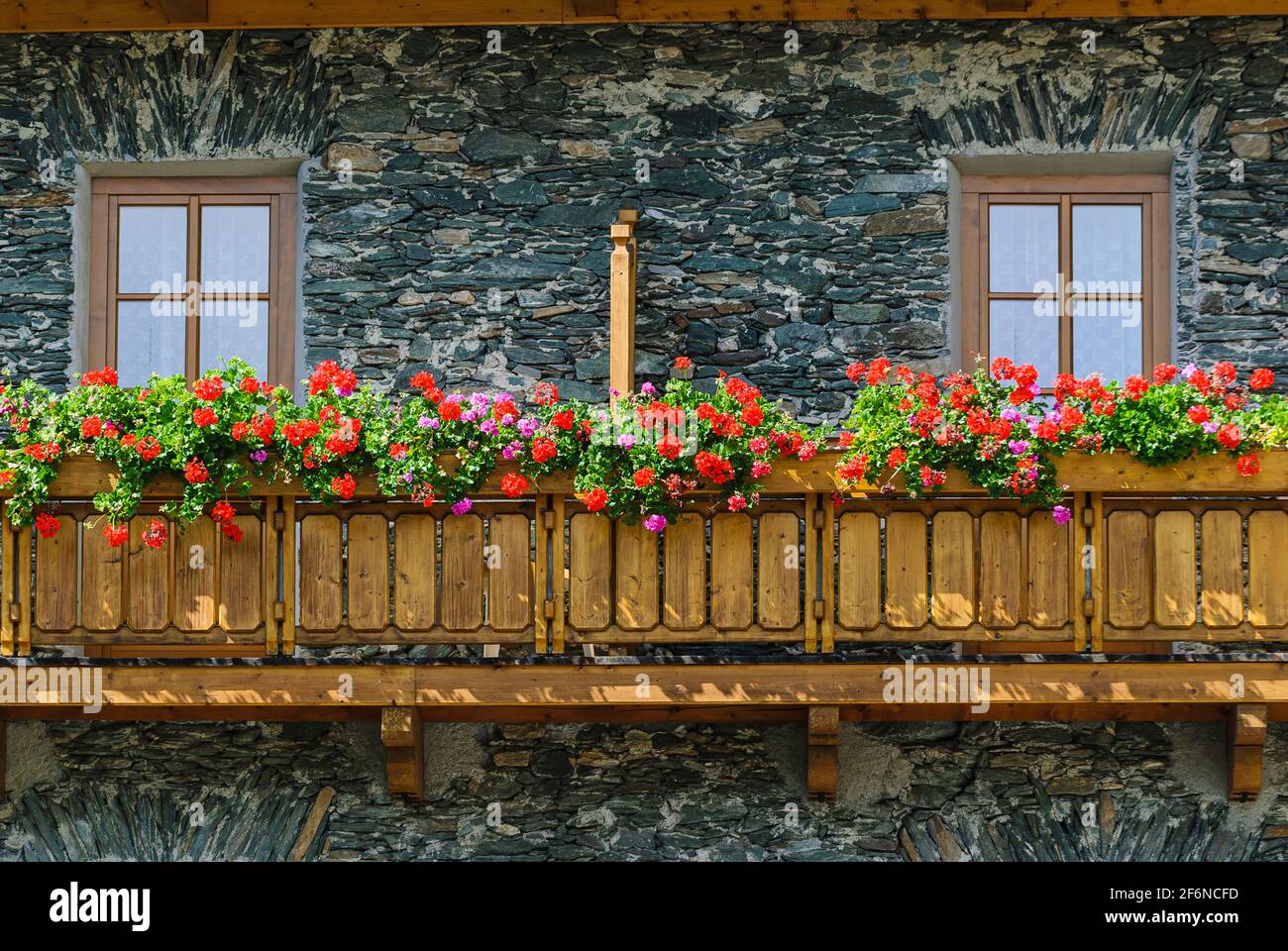 Typical wooden balcony in tirol hi-res stock photography and images - Alamy