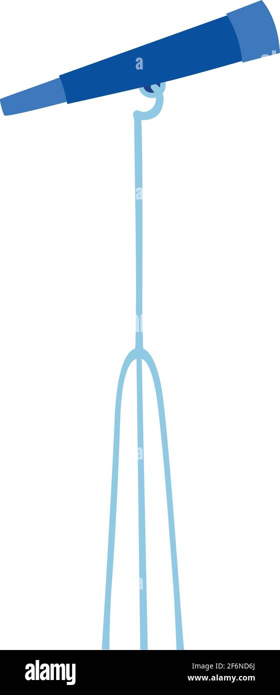 Telescope on tripod linear vector icon. Astronomer instrument ...