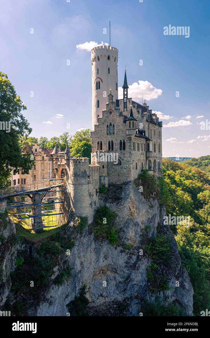 Lichtenstein Castle (Schloss Lichtenstein), a palace built in Gothic ...