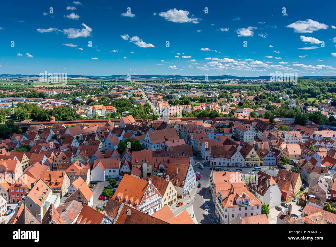 Aerial view of Nordlingen, the town inside the walls, Bavaria, Germany Stock Photo - Alamy