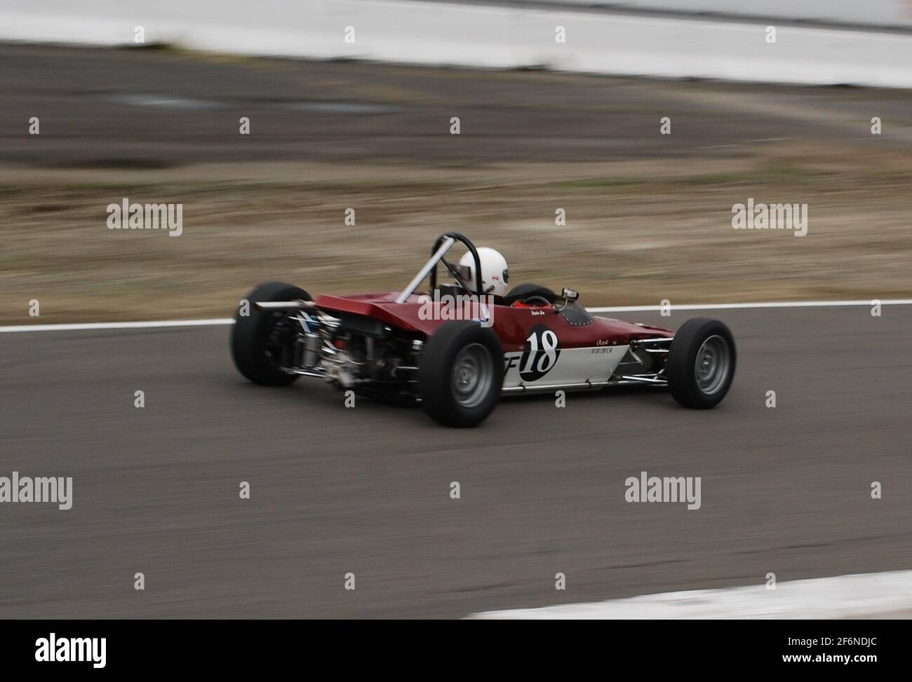 A 1972 Royale RP3 accelerates down the straightaway during a vintage ...