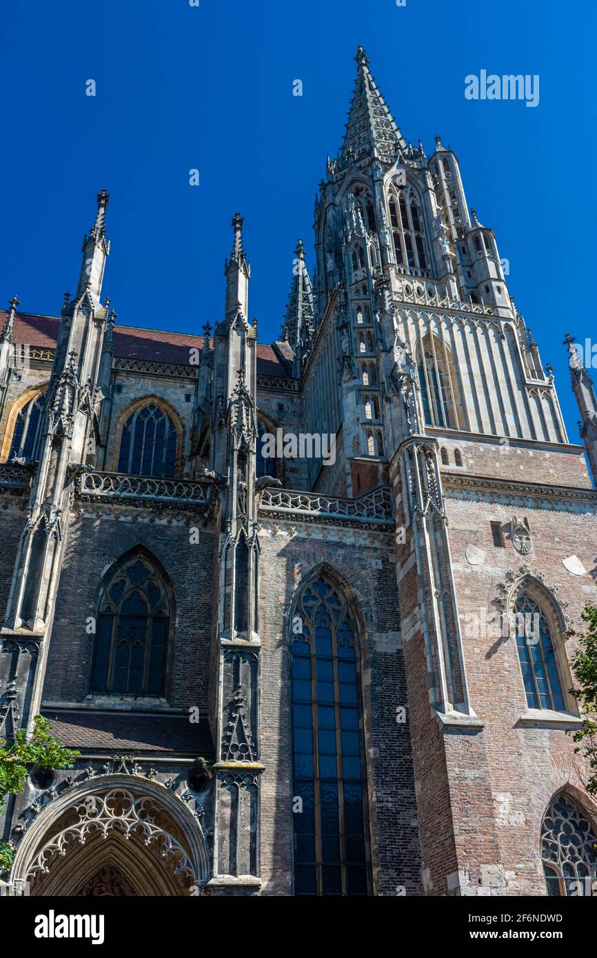 The belltower of Ulm Cathedral, the tallest church in the world ...