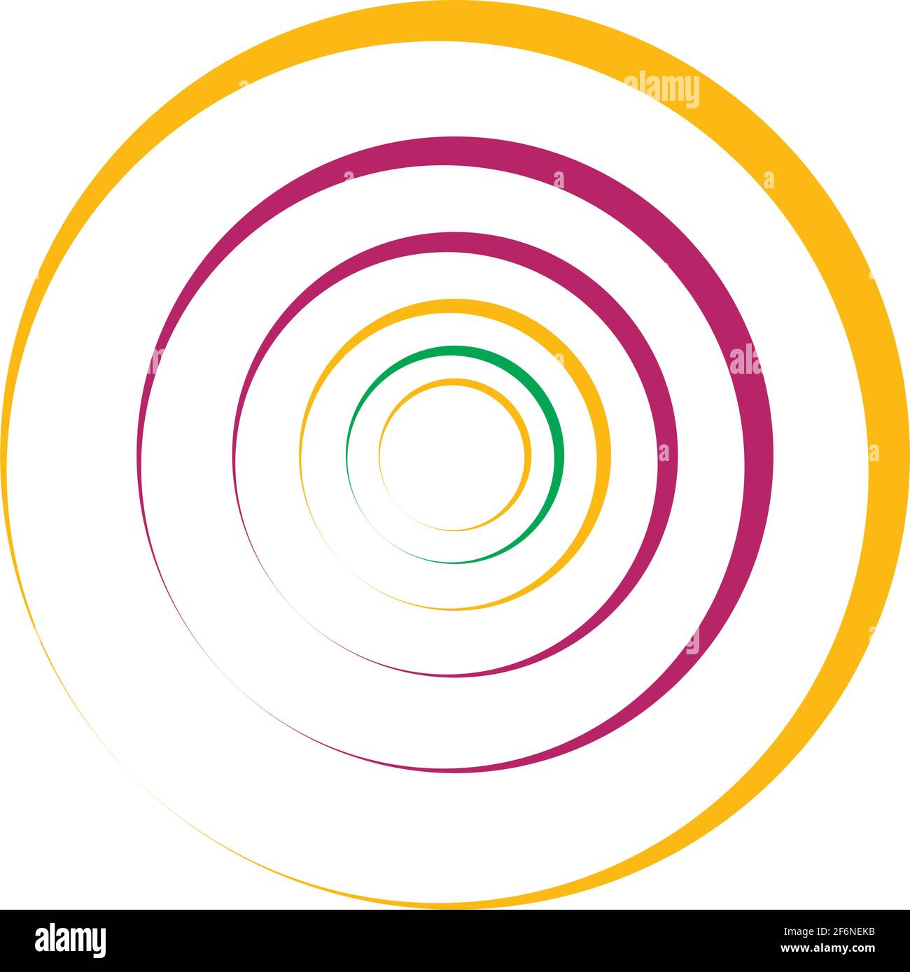 Radial, concentric circles, rings. Spiral, swirl, twirl element. Volute ...