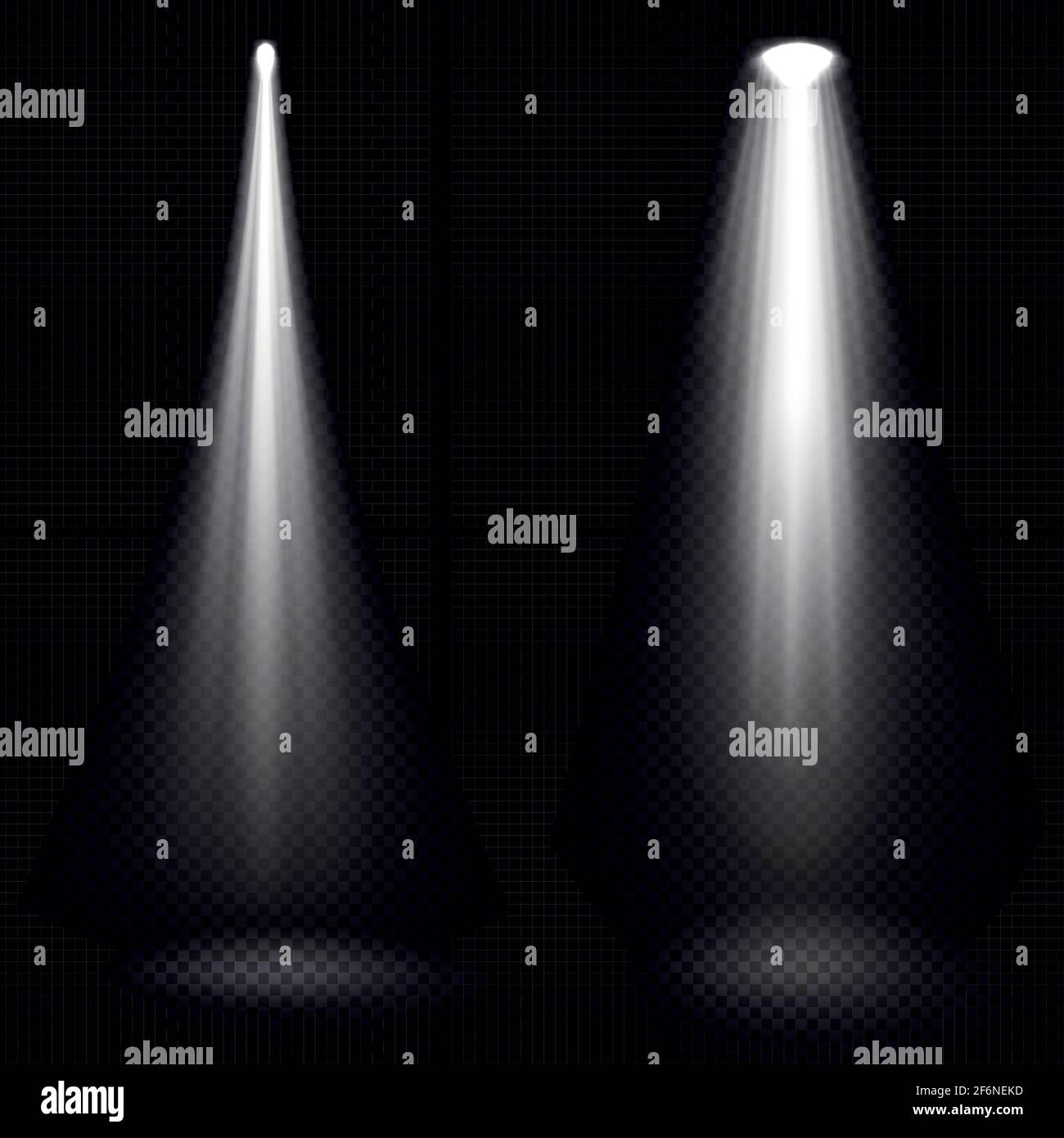 Set, realistic lighting, light rays on a dark background - Vector ...