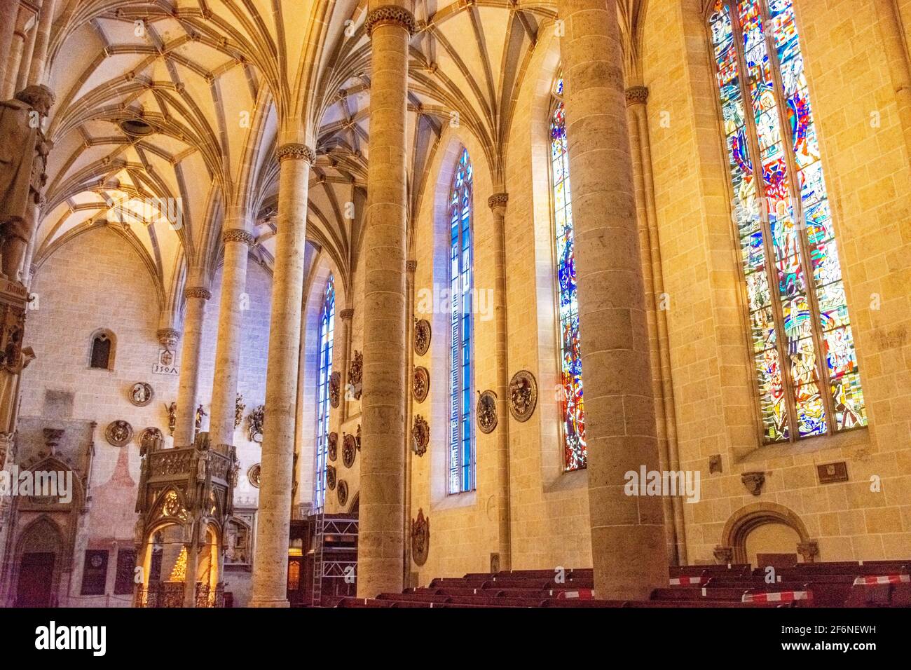 ULM, GERMANY, 7 AUGUST 2020: interior of Ulm Cathedral, the tallest ...