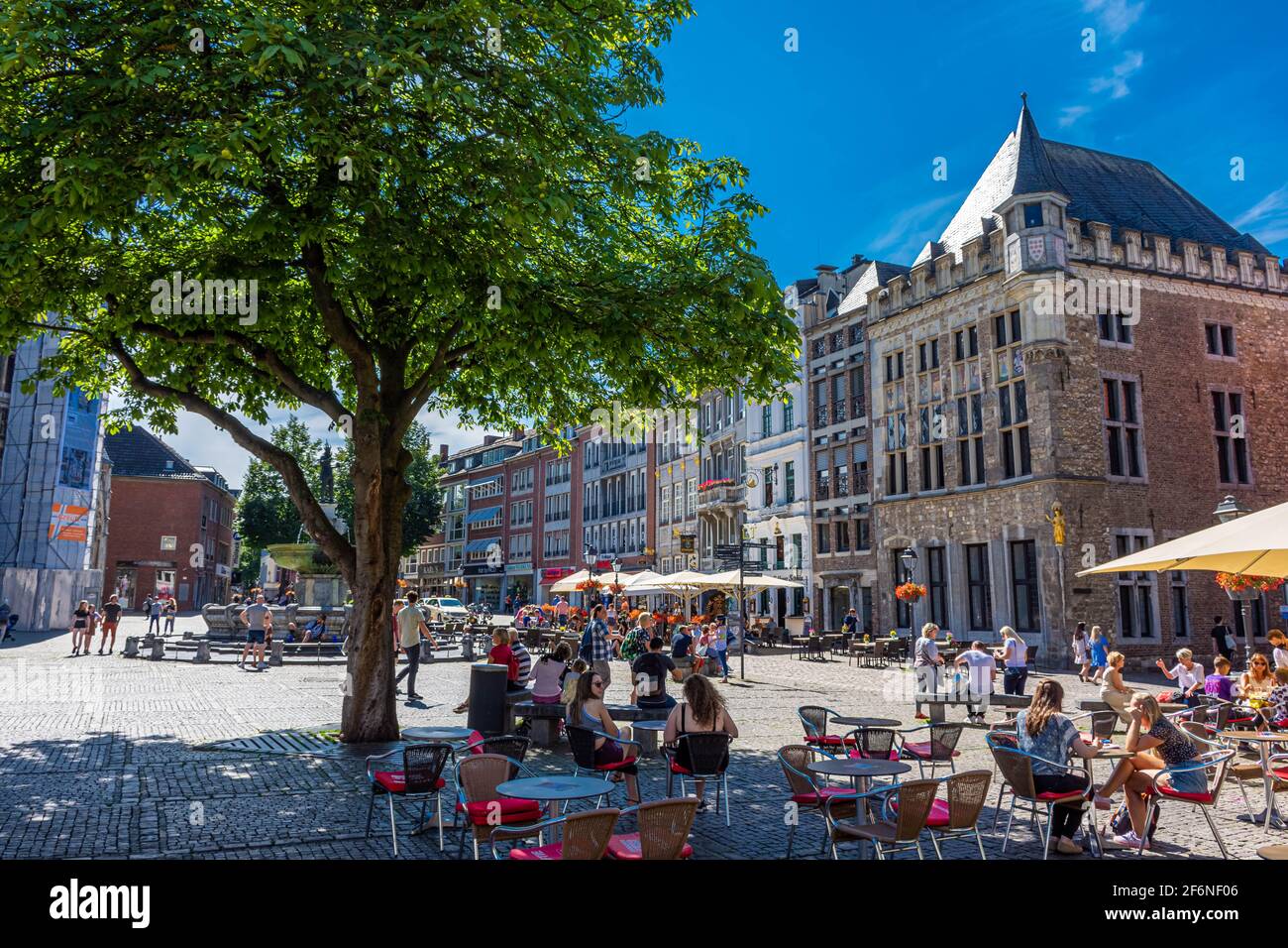 AACHEN, GERMANY, 23 JULY 2020 Square in the historic center Stock Photo ...