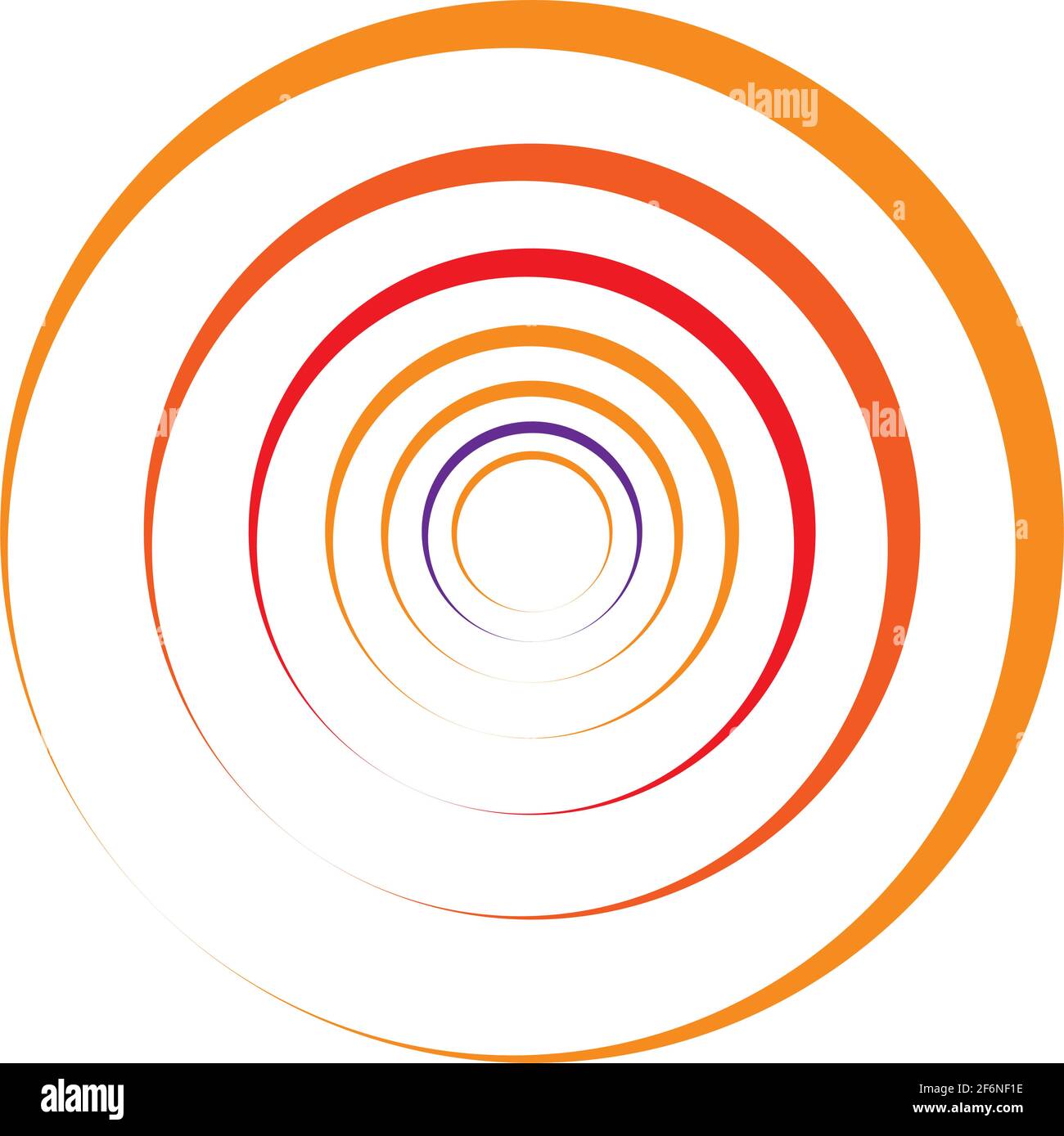 Radial, concentric circles, rings. Spiral, swirl, twirl element. Volute ...