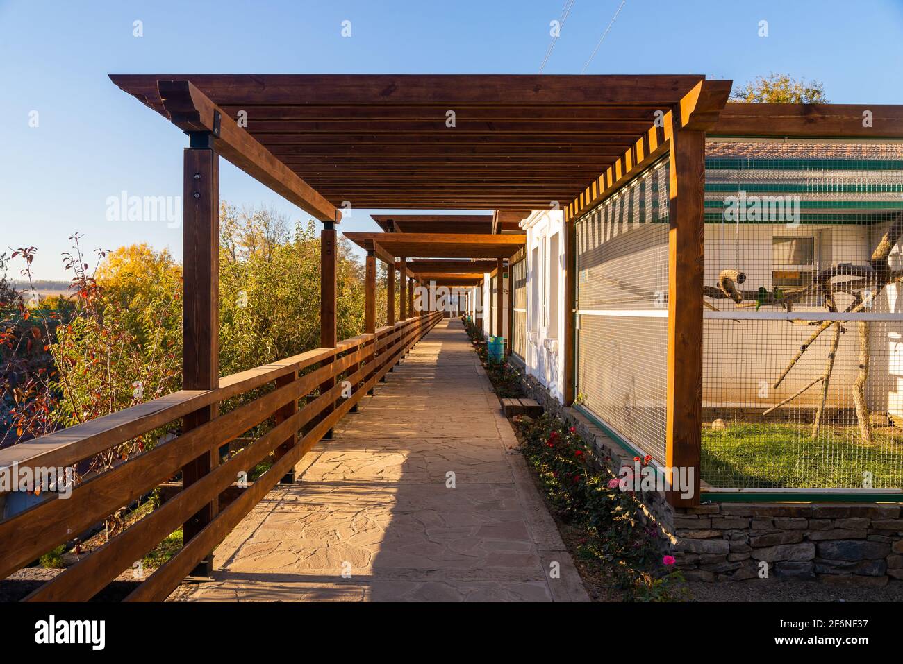 Walk stone path for walking in a park or zoo Stock Photo - Alamy