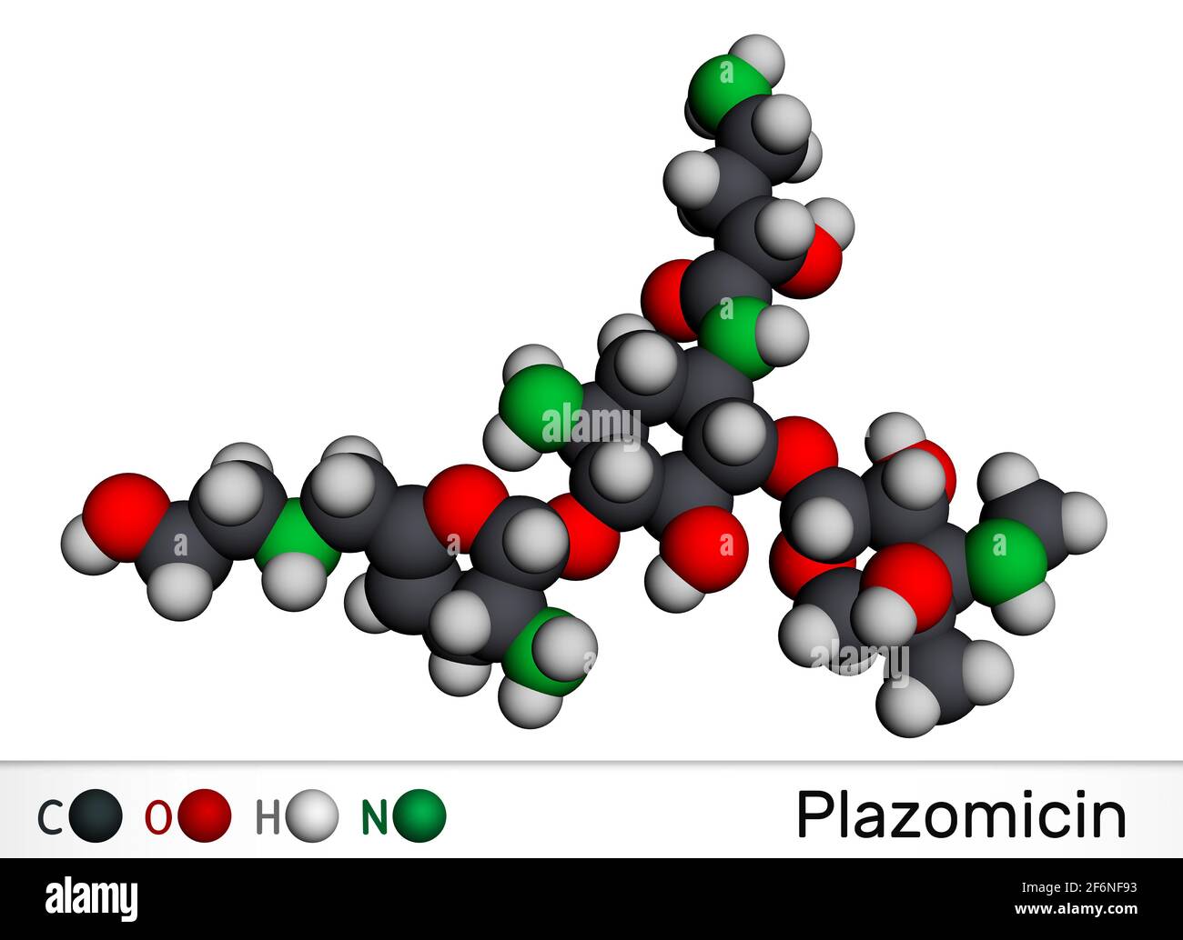 Plazomicin, molecule. It is aminoglycoside antibiotic used for urinary ...