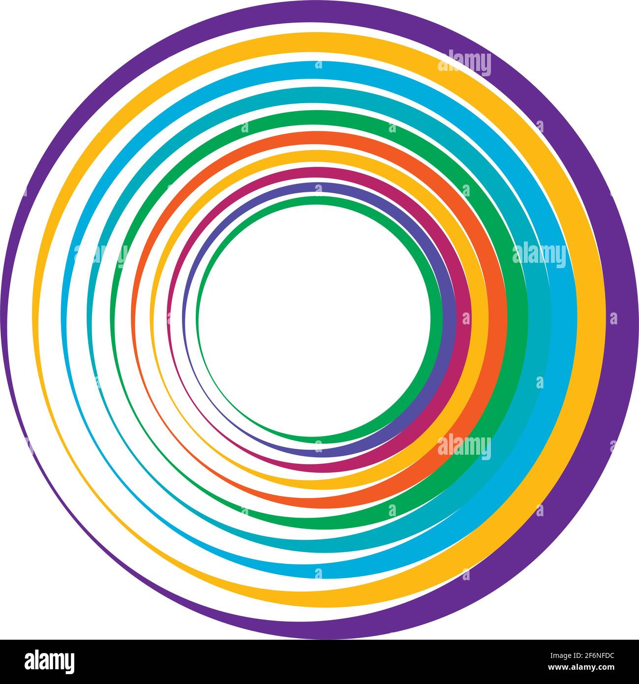 Radial, concentric circles, rings. Spiral, swirl, twirl element. Volute ...