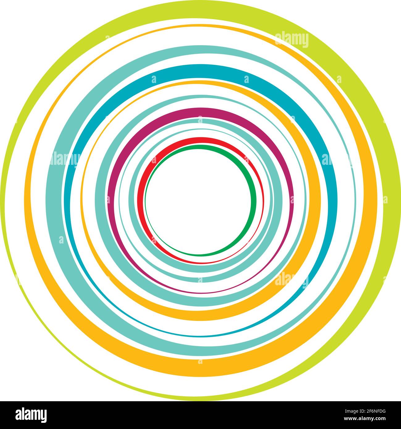 Radial, concentric circles, rings. Spiral, swirl, twirl element. Volute ...