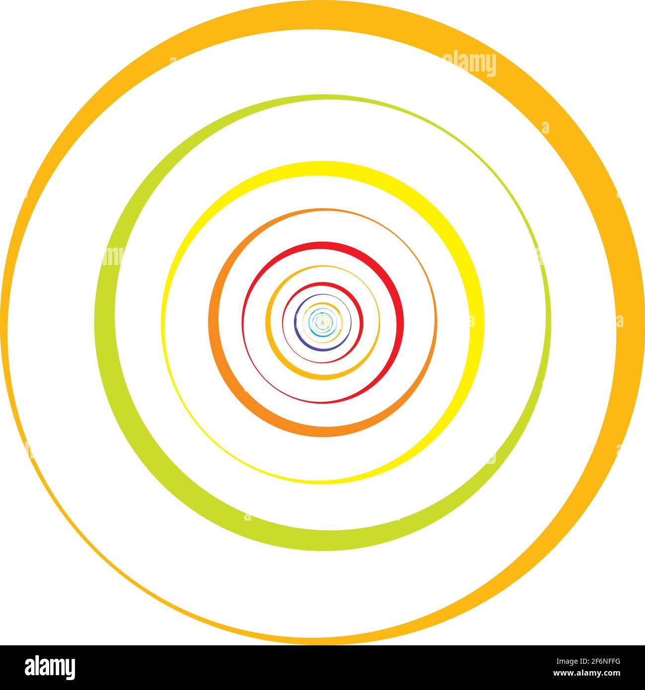 Radial, concentric circles, rings. Spiral, swirl, twirl element. Volute ...