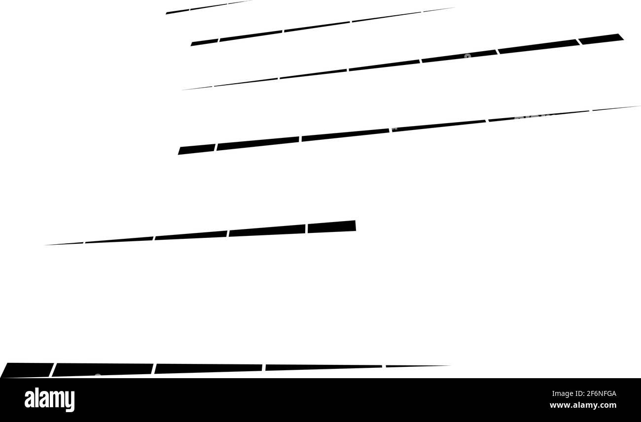 Dynamic dashed lines, stripes. 3D Lines in perspective with gaps ...