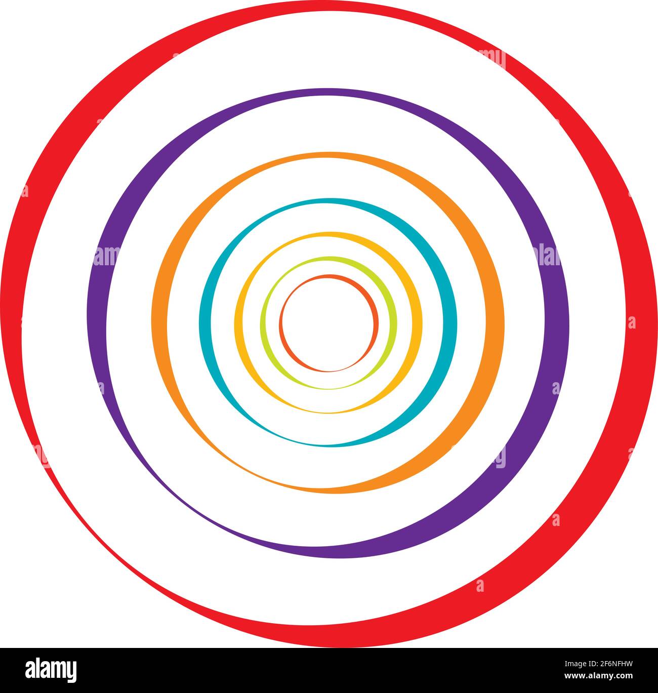 Radial, concentric circles, rings. Spiral, swirl, twirl element. Volute ...