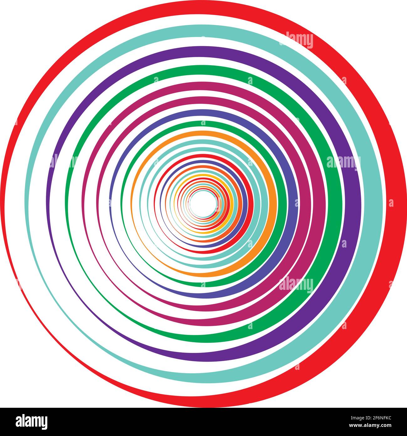 Radial, concentric circles, rings. Spiral, swirl, twirl element. Volute ...