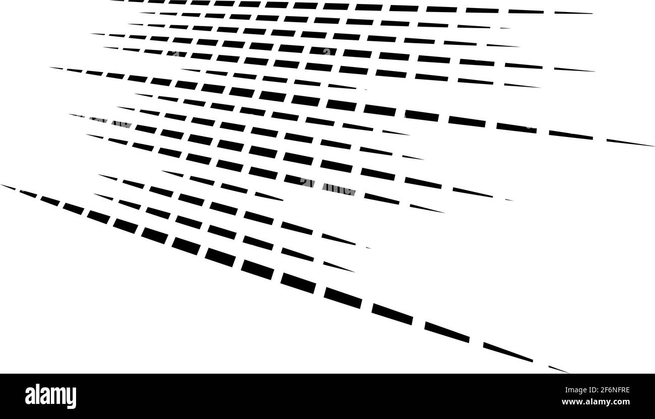 Dynamic Dashed Lines Stripes 3d Lines In Perspective With Gaps Vanishing Diminishing Spatial