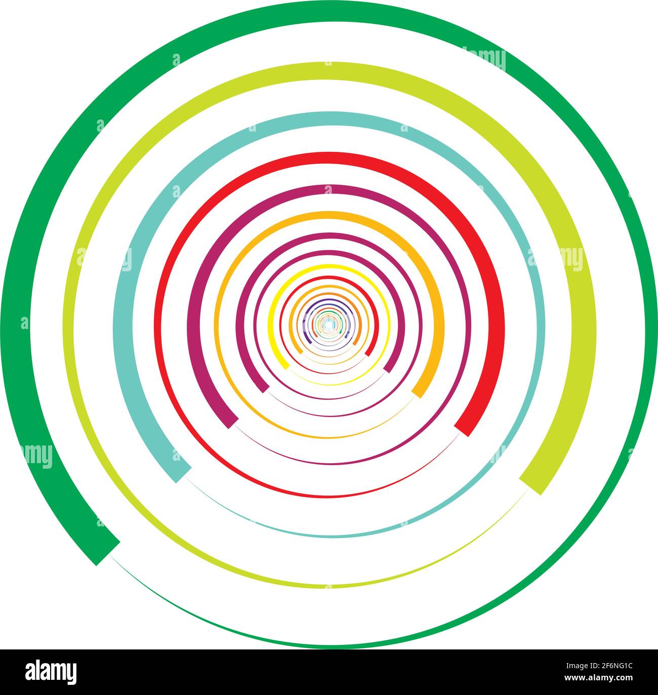 Radial, concentric circles, rings. Spiral, swirl, twirl element. Volute ...