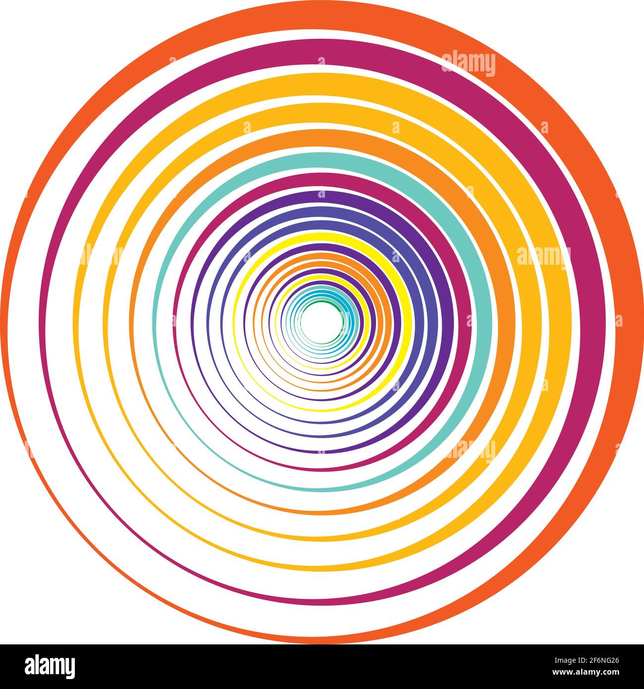Radial, concentric circles, rings. Spiral, swirl, twirl element. Volute ...