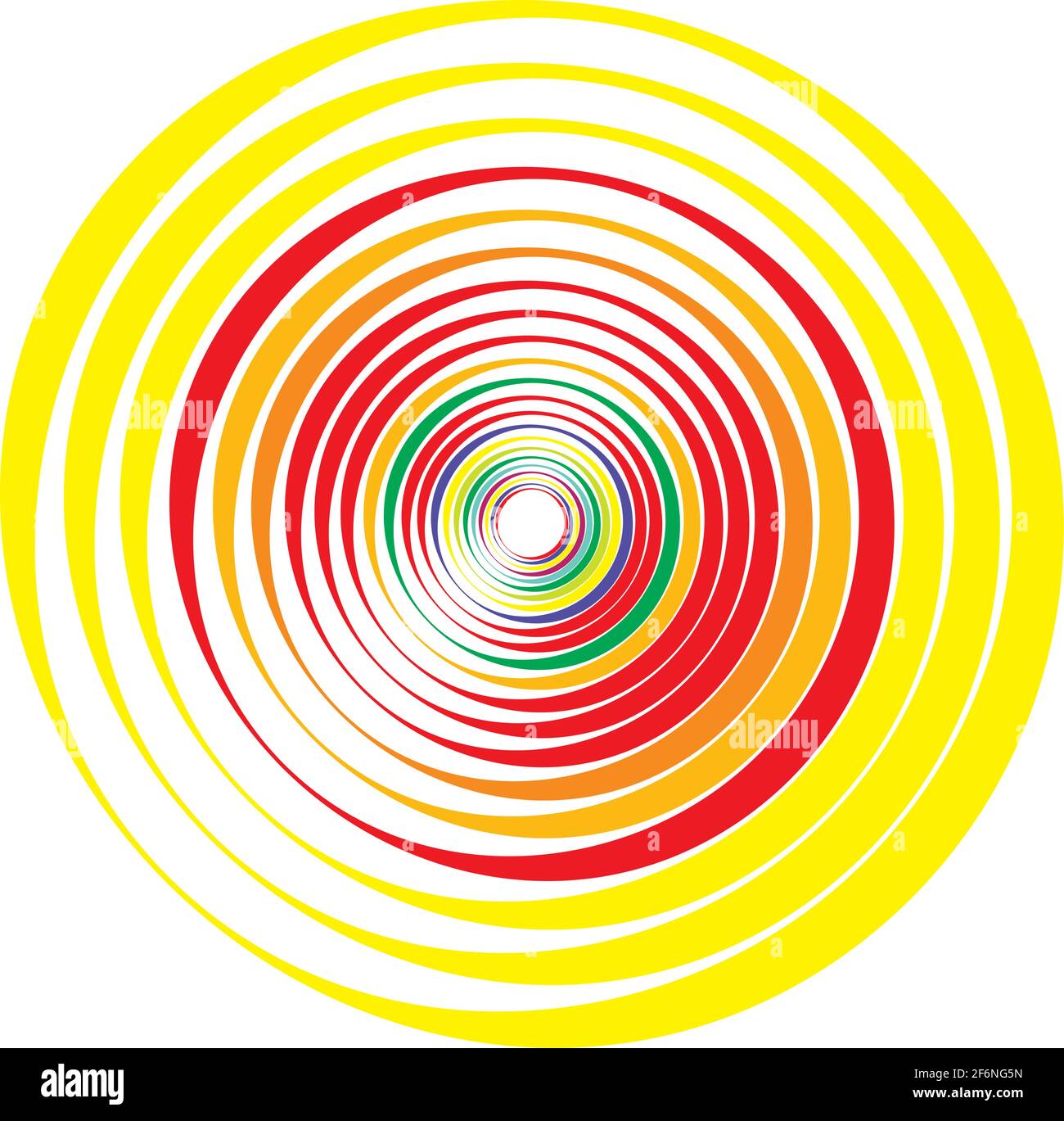 Radial, concentric circles, rings. Spiral, swirl, twirl element. Volute ...