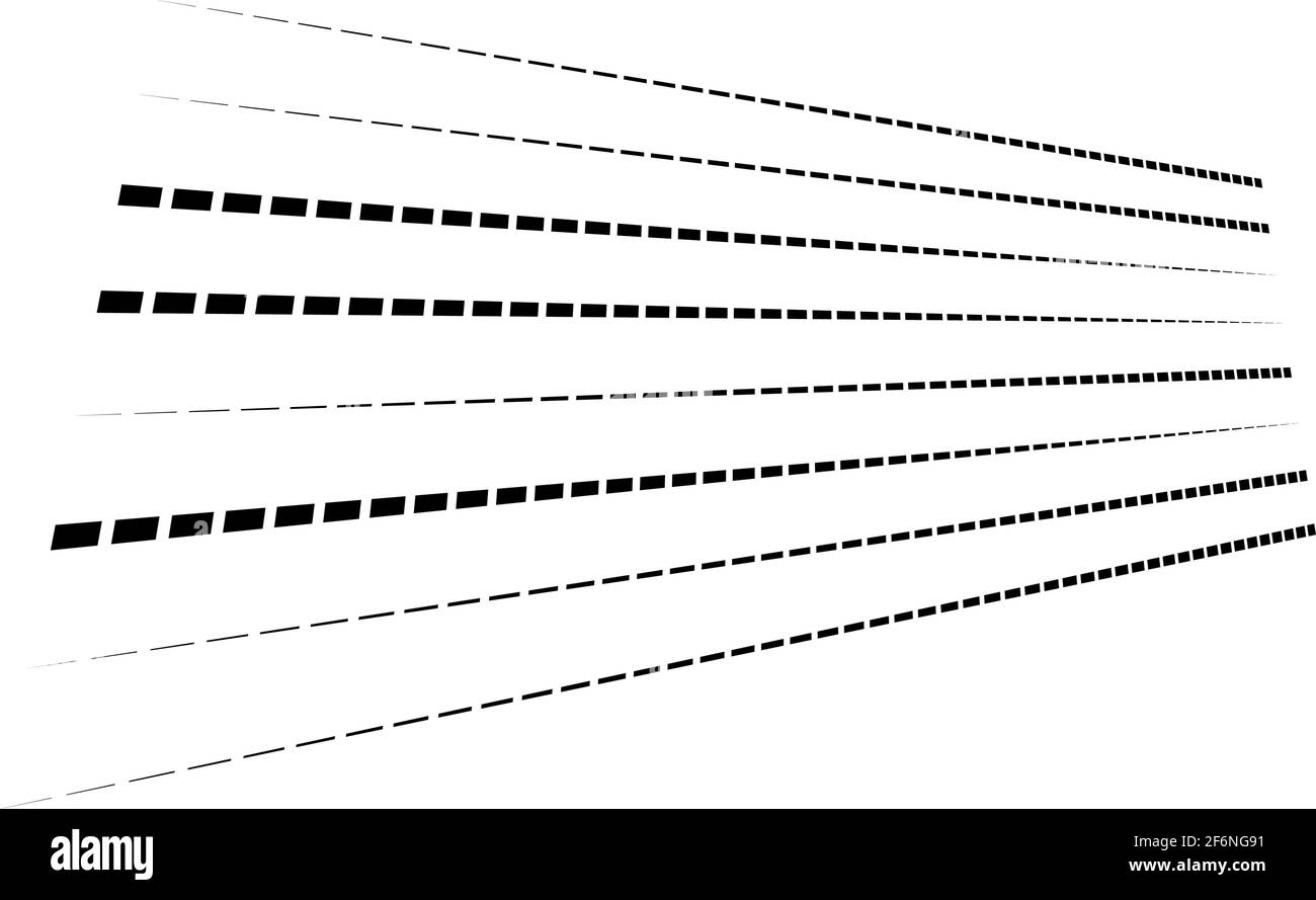 Dynamic dashed lines, stripes. 3D Lines in perspective with gaps ...