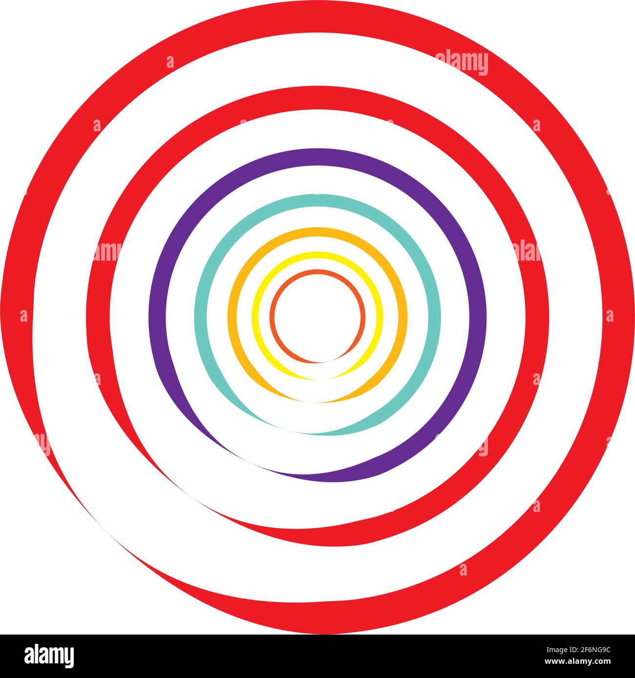 Radial, concentric circles, rings. Spiral, swirl, twirl element. Volute ...
