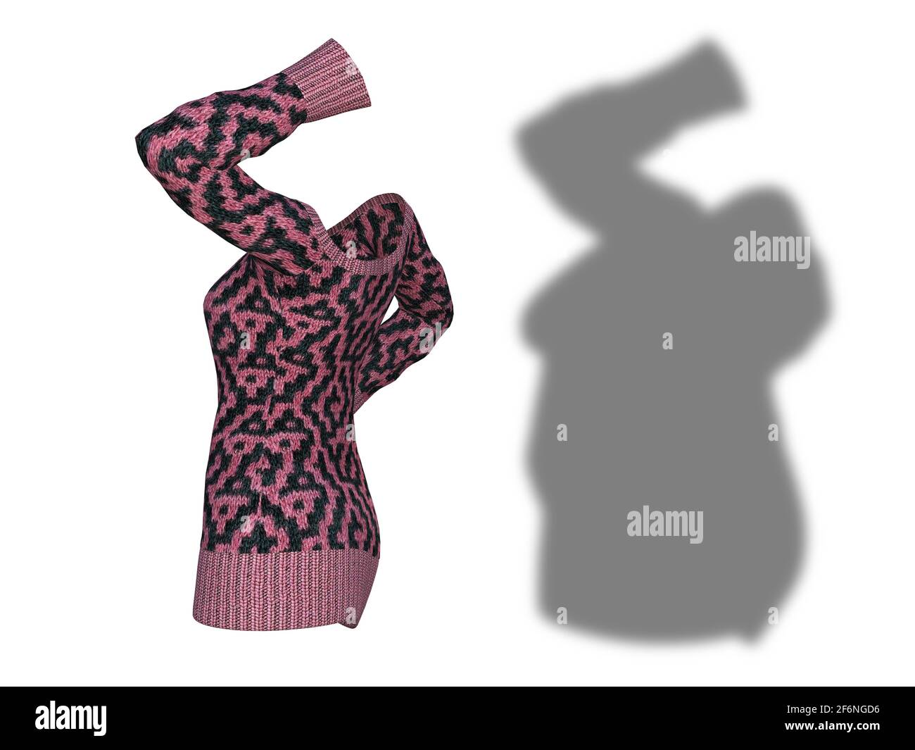 Thin girl, fat shadow hi-res stock photography and images - Alamy