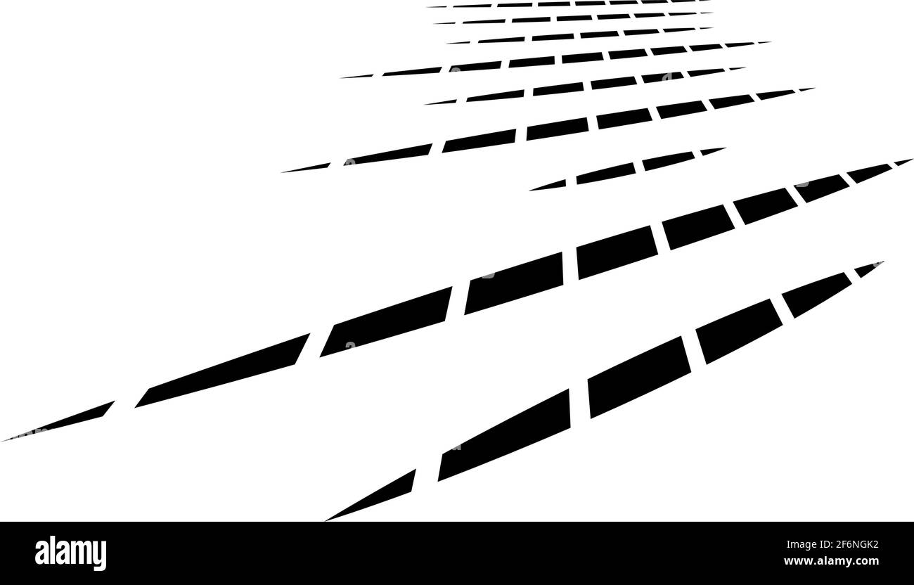 Dynamic dashed lines, stripes. 3D Lines in perspective with gaps ...