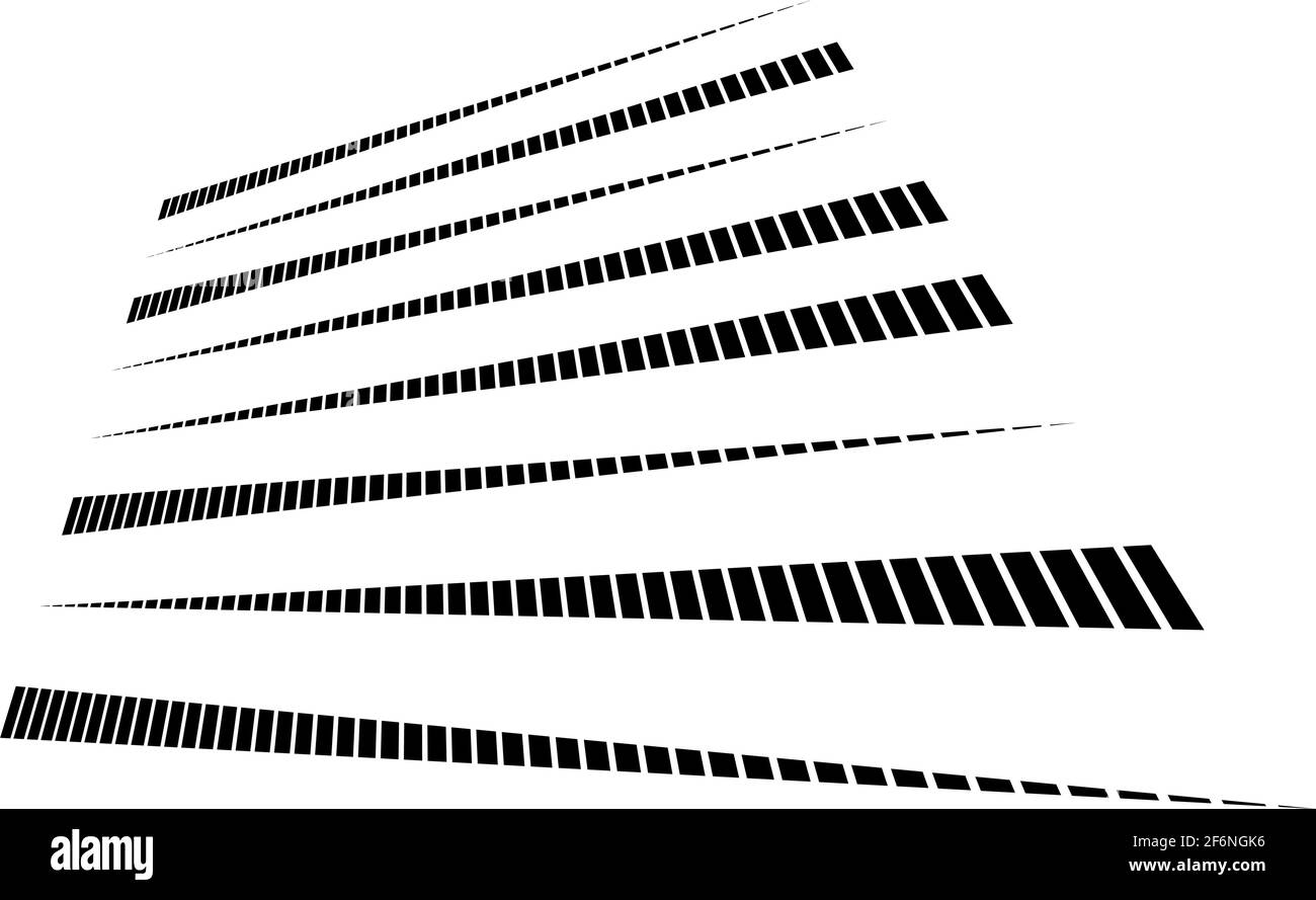 Dynamic dashed lines, stripes. 3D Lines in perspective with gaps ...