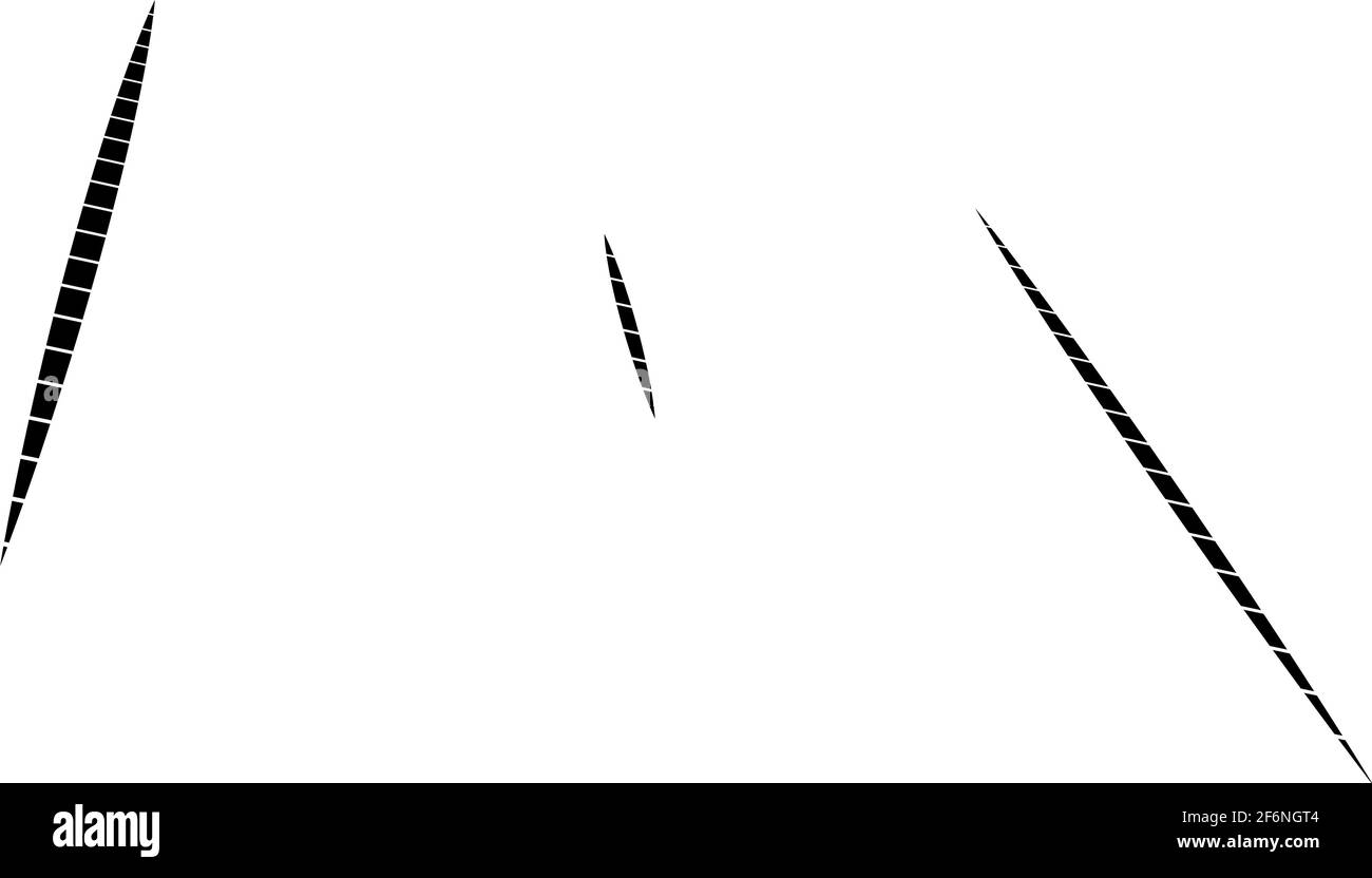 Dynamic Dashed Lines Stripes 3d Lines In Perspective With Gaps Vanishing Diminishing Spatial