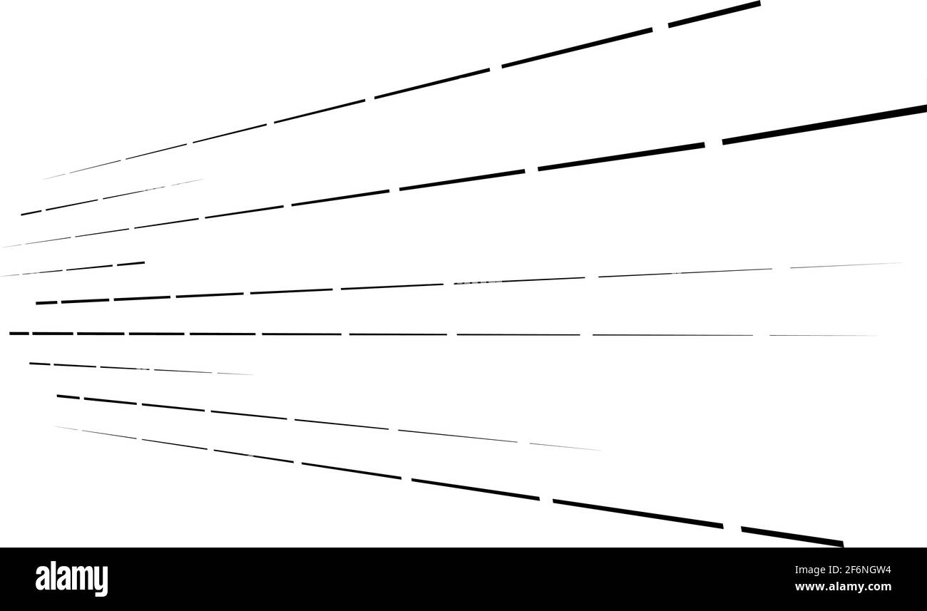 Dynamic dashed lines, stripes. 3D Lines in perspective with gaps ...