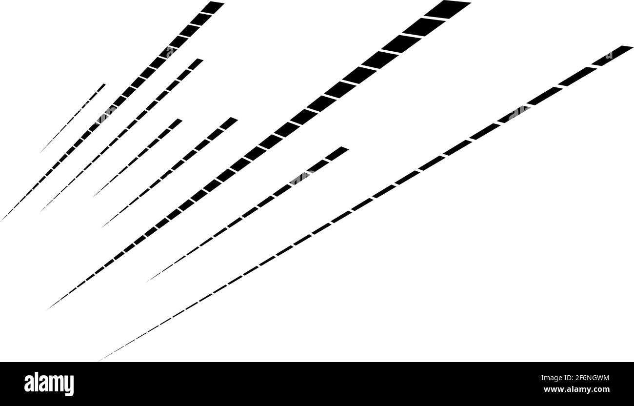 Dynamic dashed lines, stripes. 3D Lines in perspective with gaps ...