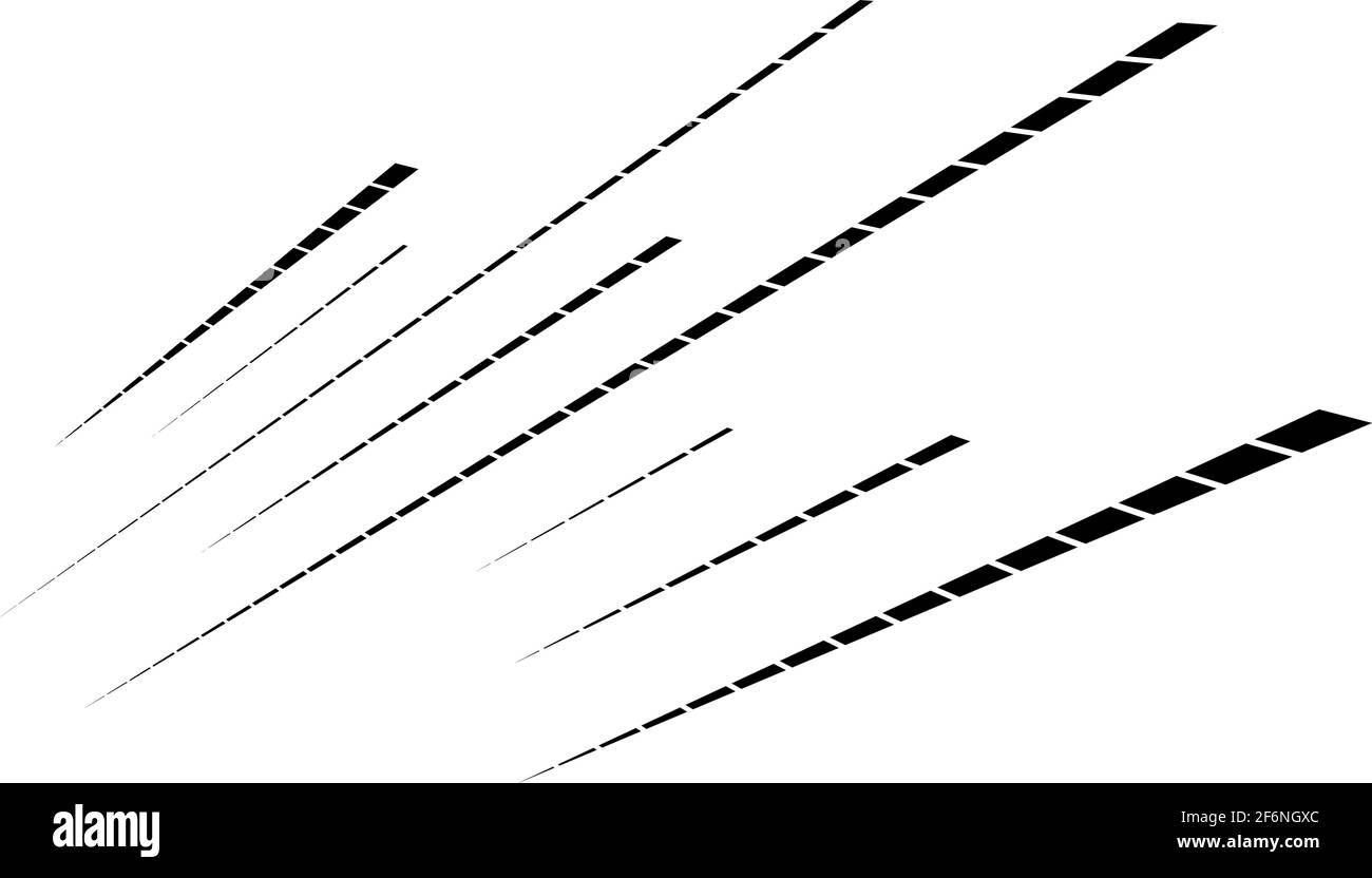 Dynamic dashed lines, stripes. 3D Lines in perspective with gaps ...