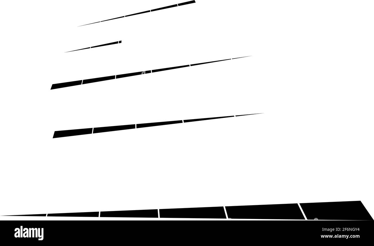 Dynamic dashed lines, stripes. 3D Lines in perspective with gaps ...