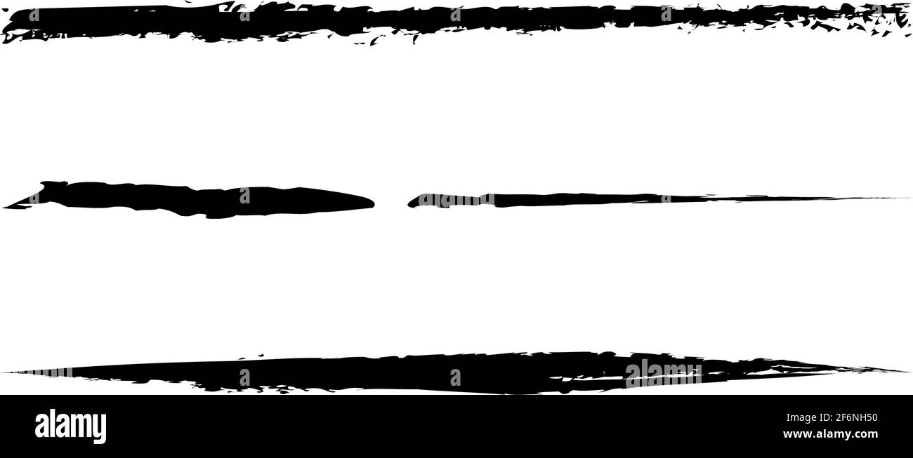 Grungy, textured grunge brush strokes set. Watercolor sketchy hand ...