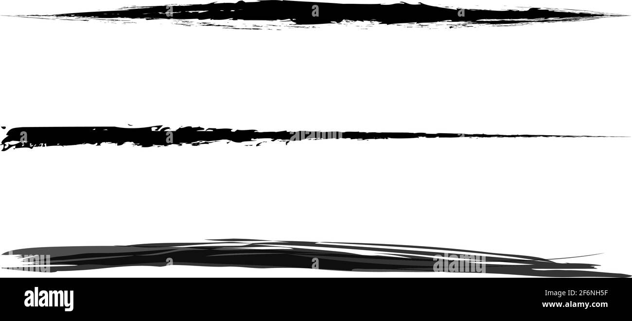 Grungy, textured grunge brush strokes set. Watercolor sketchy hand ...