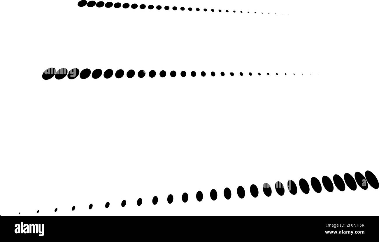 3D dots. circles geometric arrangement in perspective. Vanishing ...