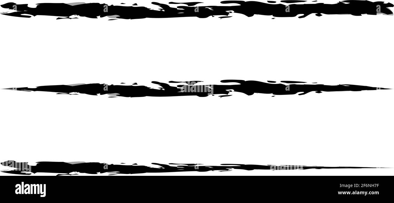 Grungy, textured grunge brush strokes set. Watercolor sketchy hand ...