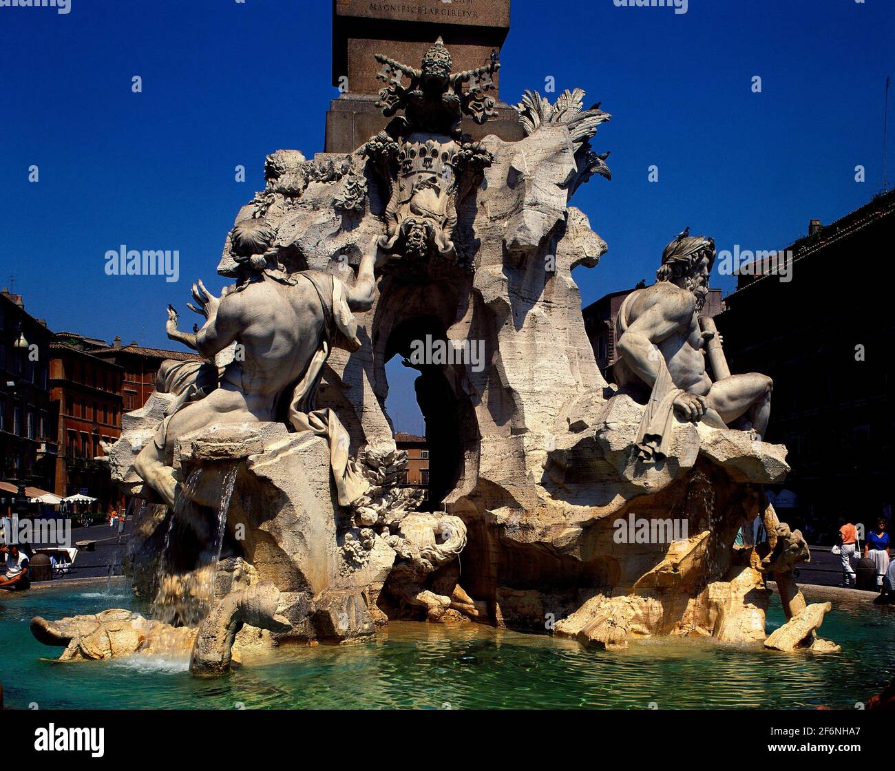PLAZA NAVONA FUENTE DE LOS CUATRO RIOS-1648/1651-. Author: GIAN LORENZO ...