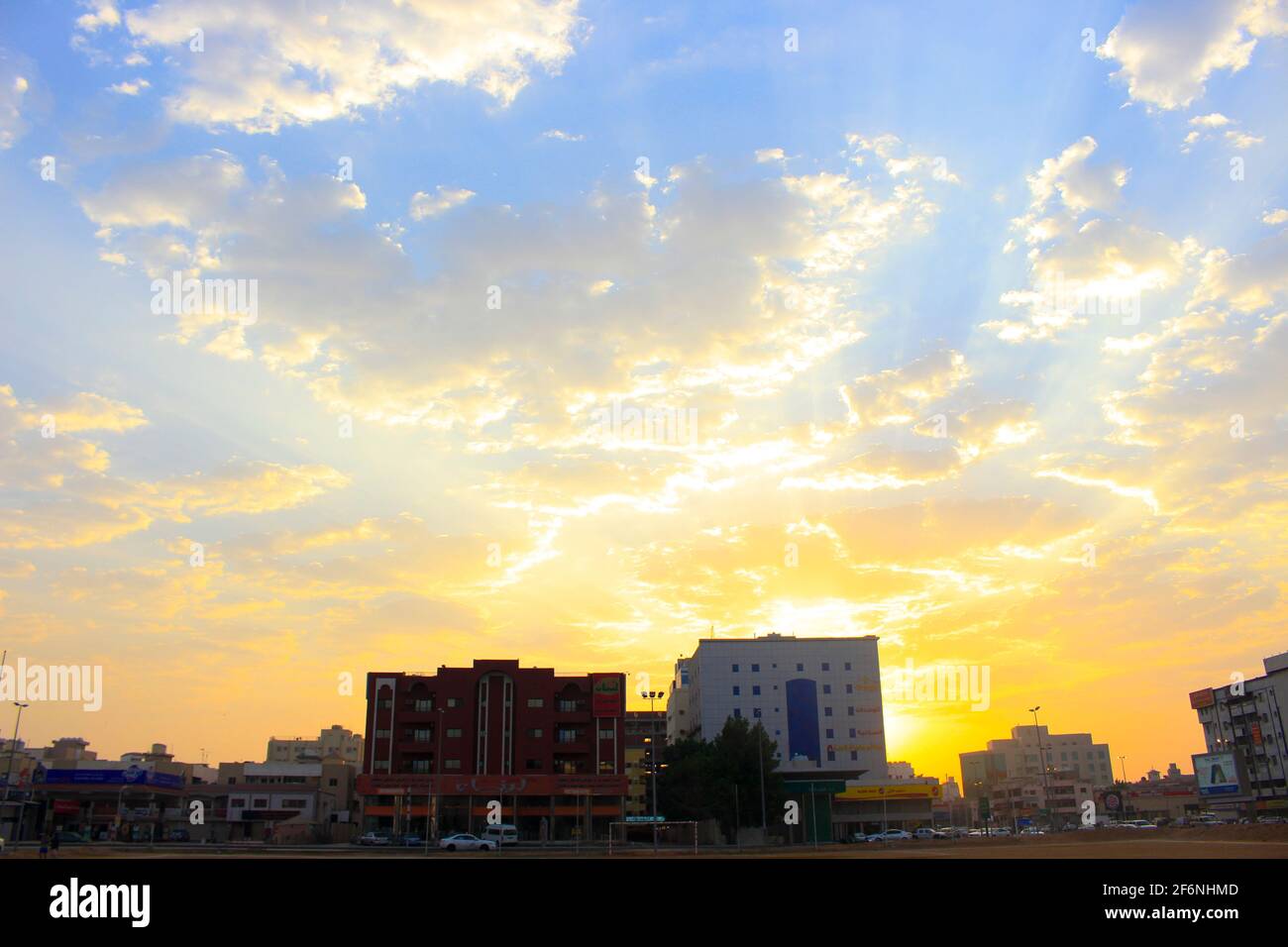 sunset with jeddah landscapes Stock Photo - Alamy