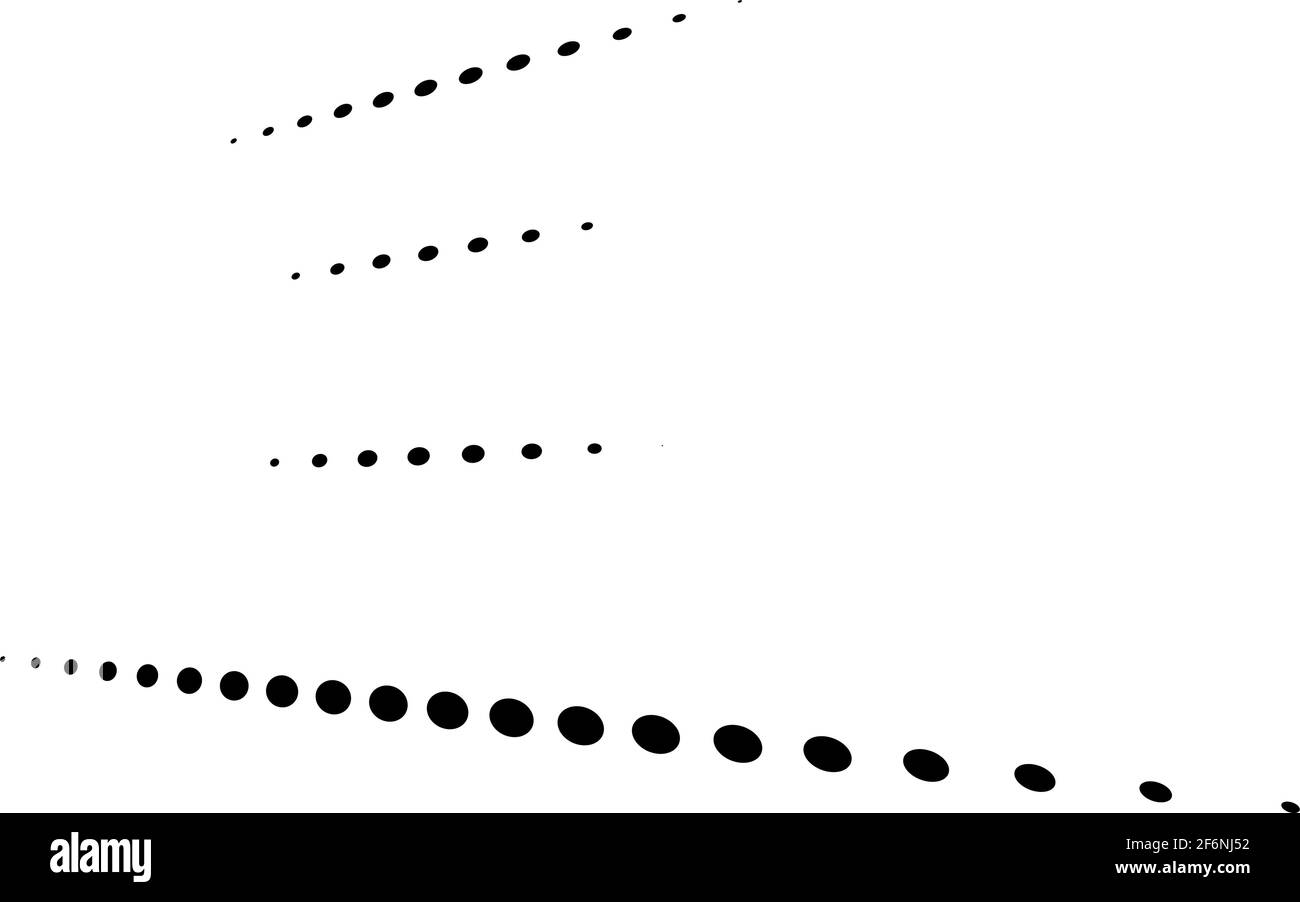 3D dots. circles geometric arrangement in perspective. Vanishing ...