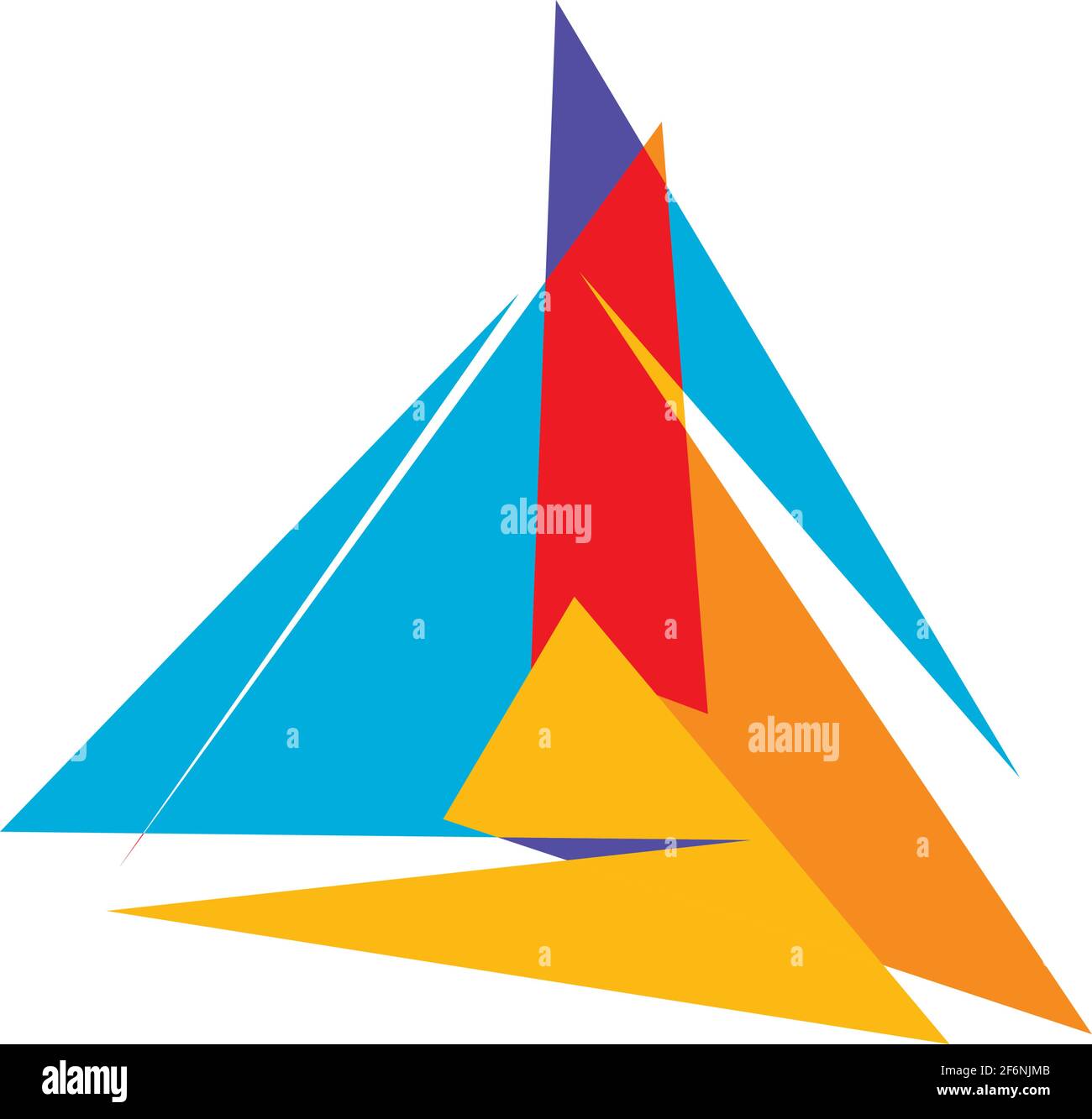 Vivid, vibrant abstract geometric, angular, edgy art. Random Picasso ...