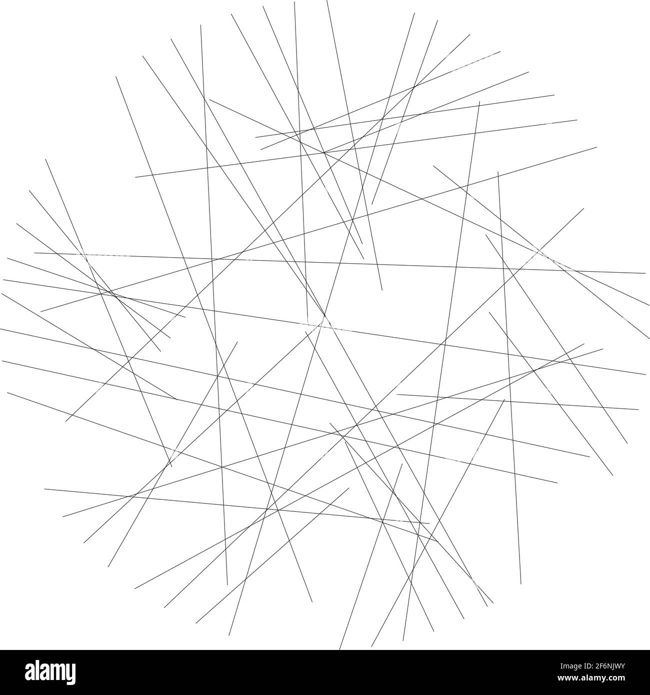 Random intersecting lines, stripes abstract geometric vector illustration. Chaotic dissaray of ...