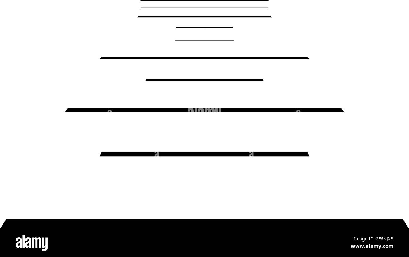 Dynamic 3D lines in perspective. Vanishing, diminishing lines, stripes ...