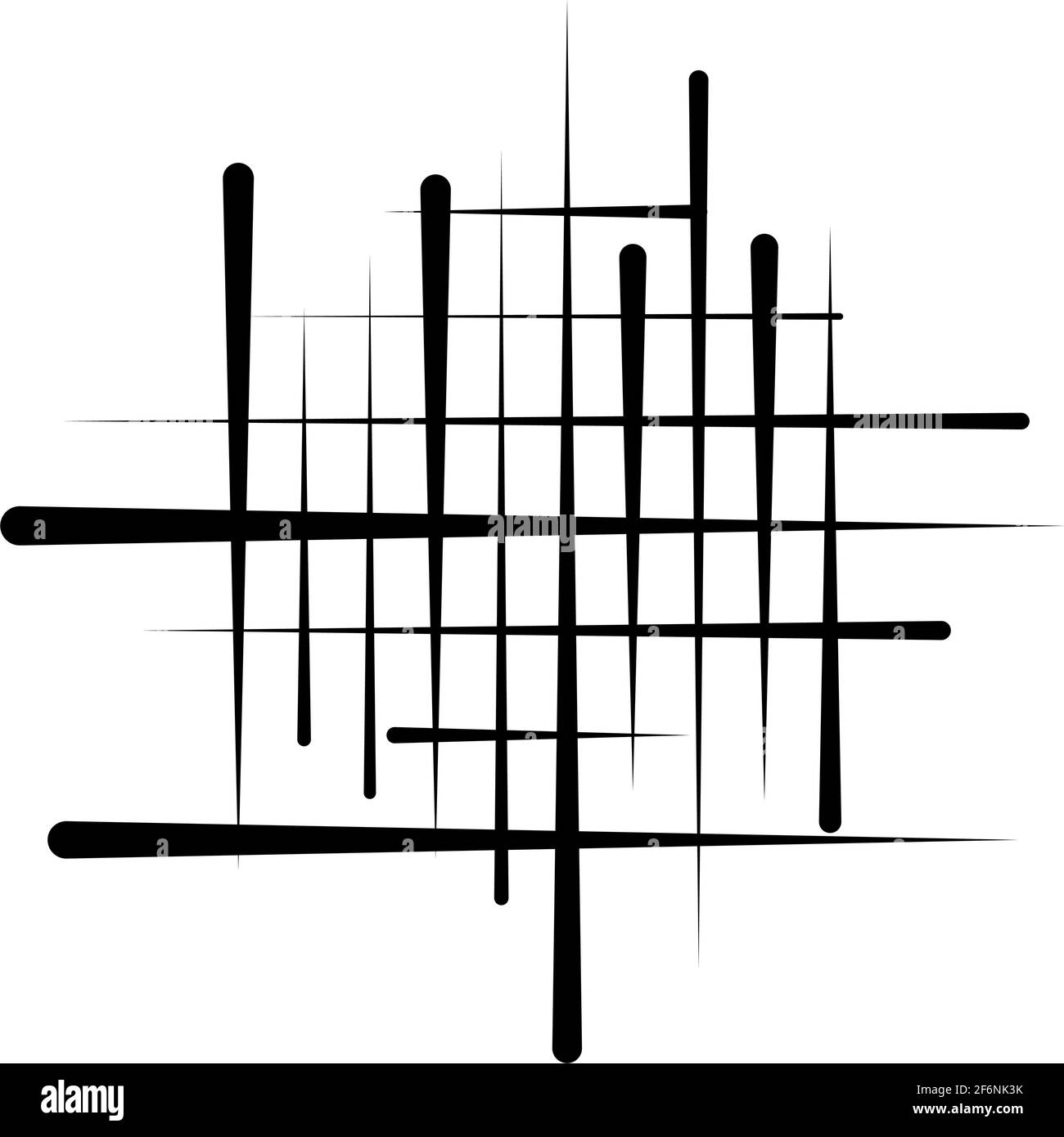 Abstract grid, mesh, lattice, grating geometric element. Cellular, reticular pattern with random ...