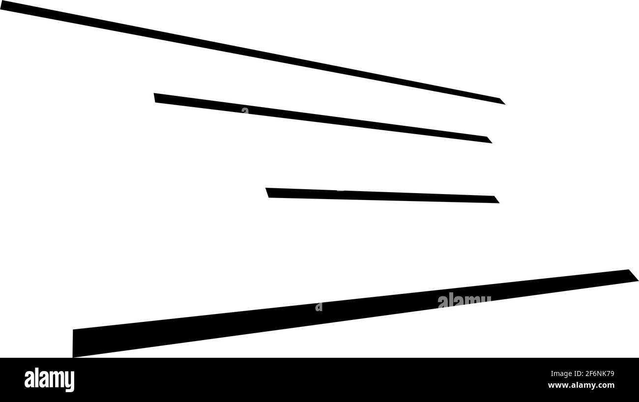 Dynamic 3D lines in perspective. Vanishing, diminishing lines, stripes ...