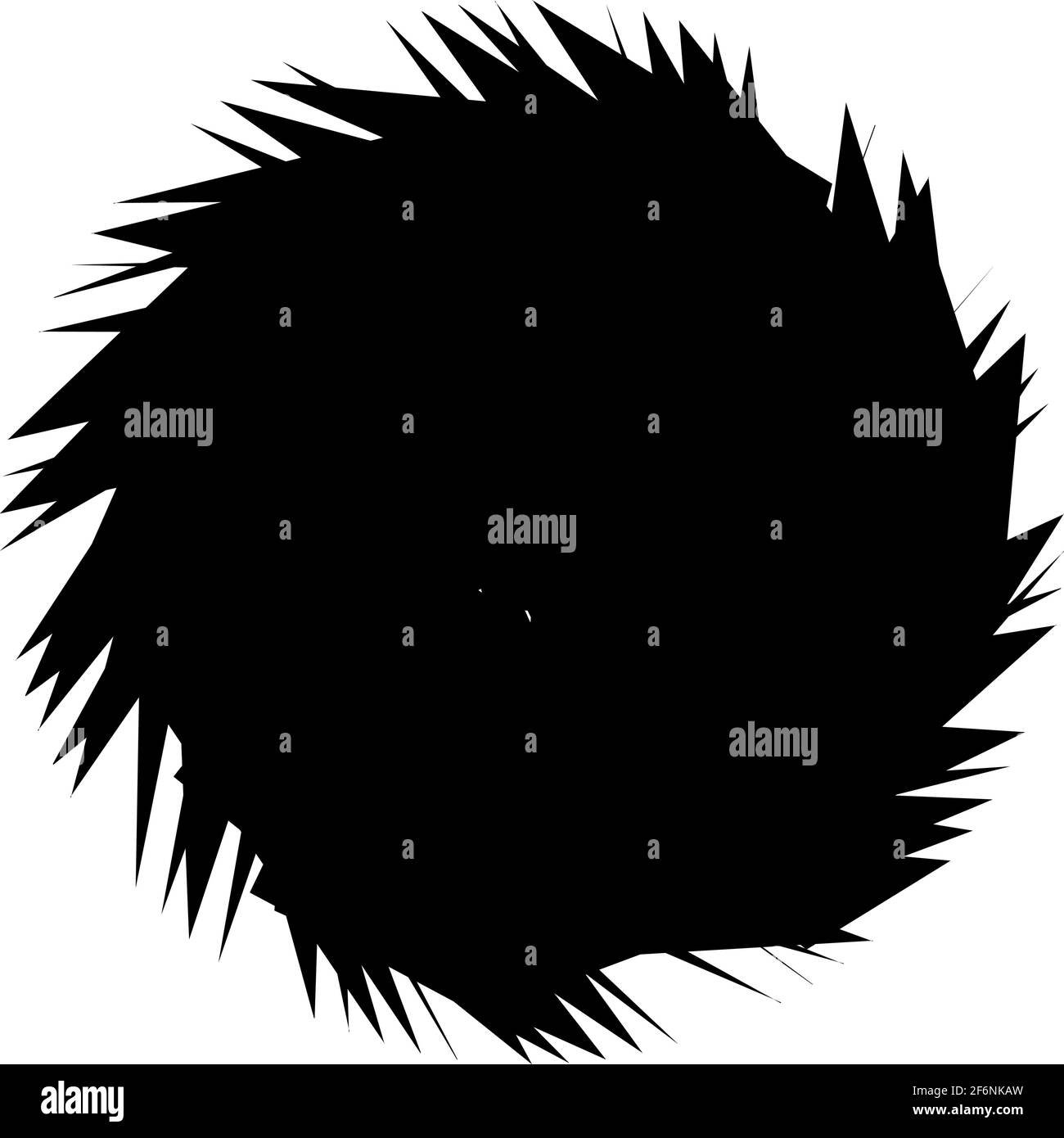 Chaotic edgy, sharp textured random geometric radial abstract art ...