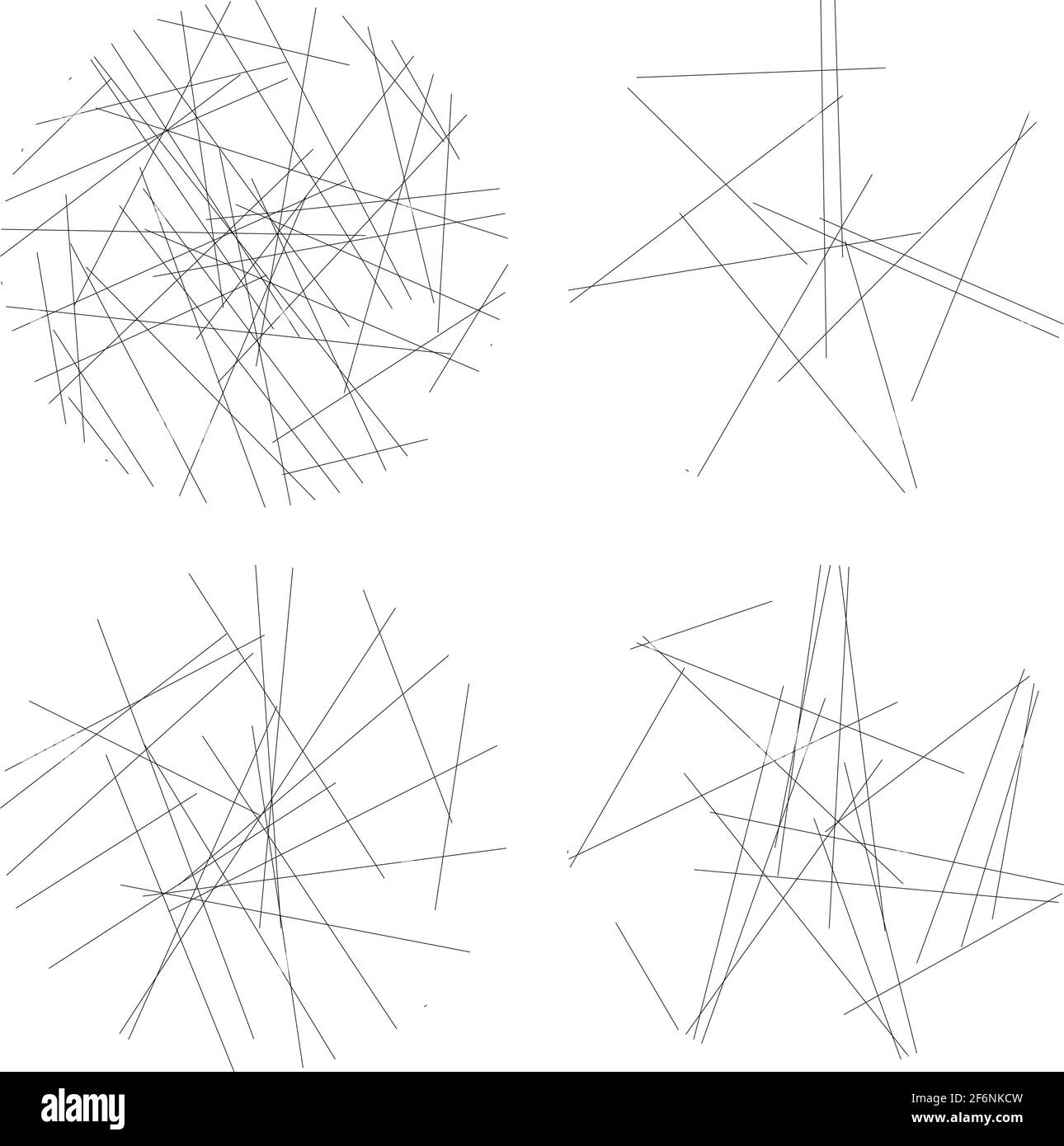 Random intersecting lines, stripes abstract geometric vector illustration. Chaotic dissaray of ...