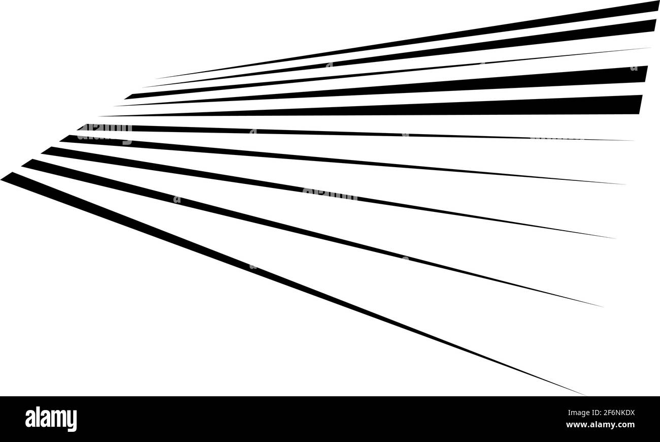 Dynamic 3D lines in perspective. Vanishing, diminishing lines, stripes ...