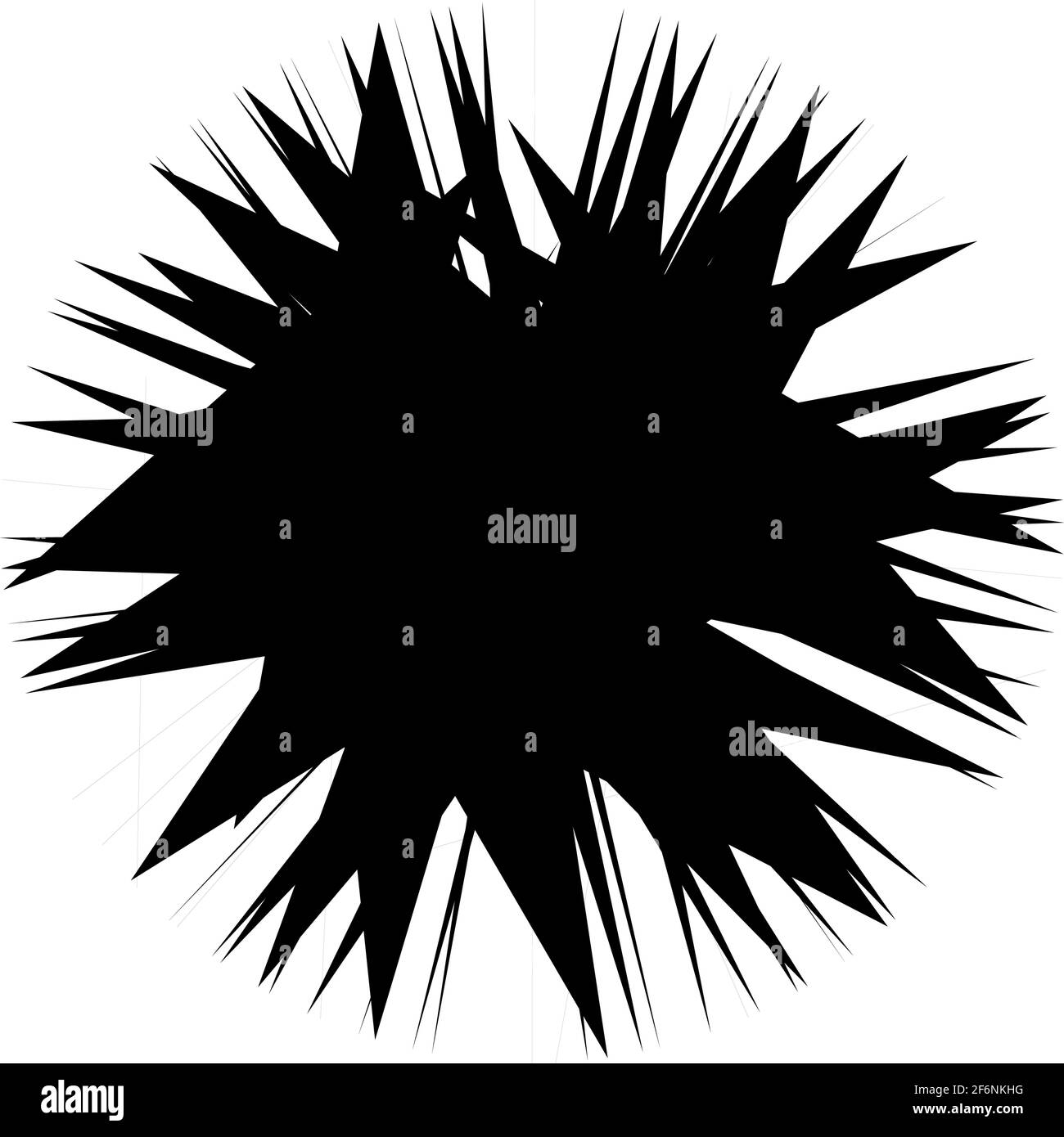 Chaotic edgy, sharp textured random geometric radial abstract art ...